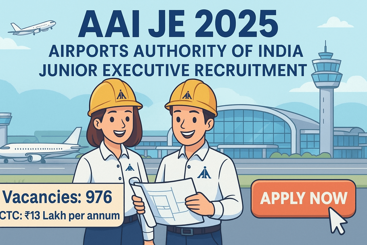 AAI JE 2025: 976 Vacancies, ₹13 Lakh CTC – Apply Online Now