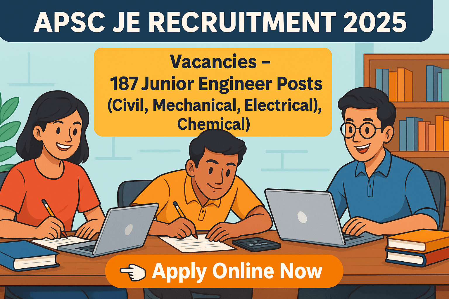 APSC JE Recruitment 2025 – 187 Posts, Salary ₹14,000–70,000