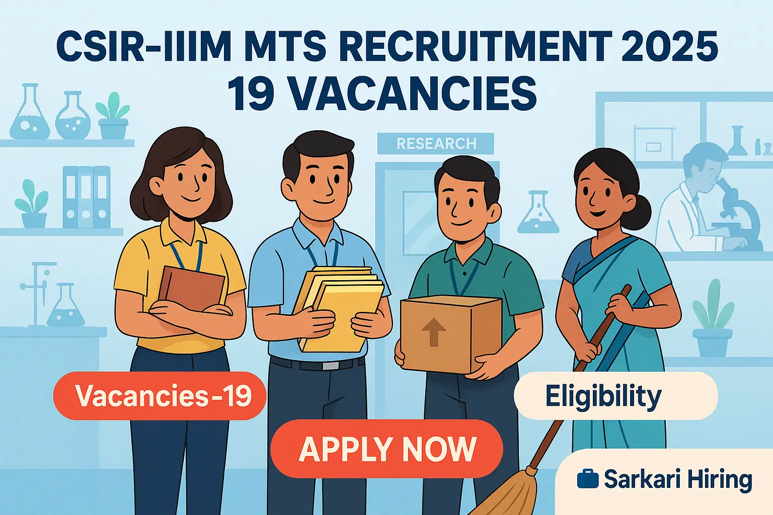 CSIR IIIM MTS Recruitment 2025 – 19 Vacancies, Apply Now