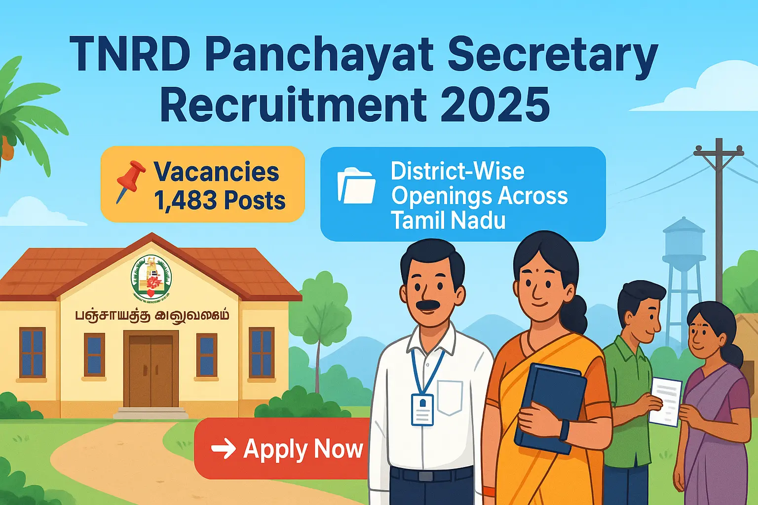 TNRD Panchayat Secretary Recruitment 2025 – 1,483 Vacancies