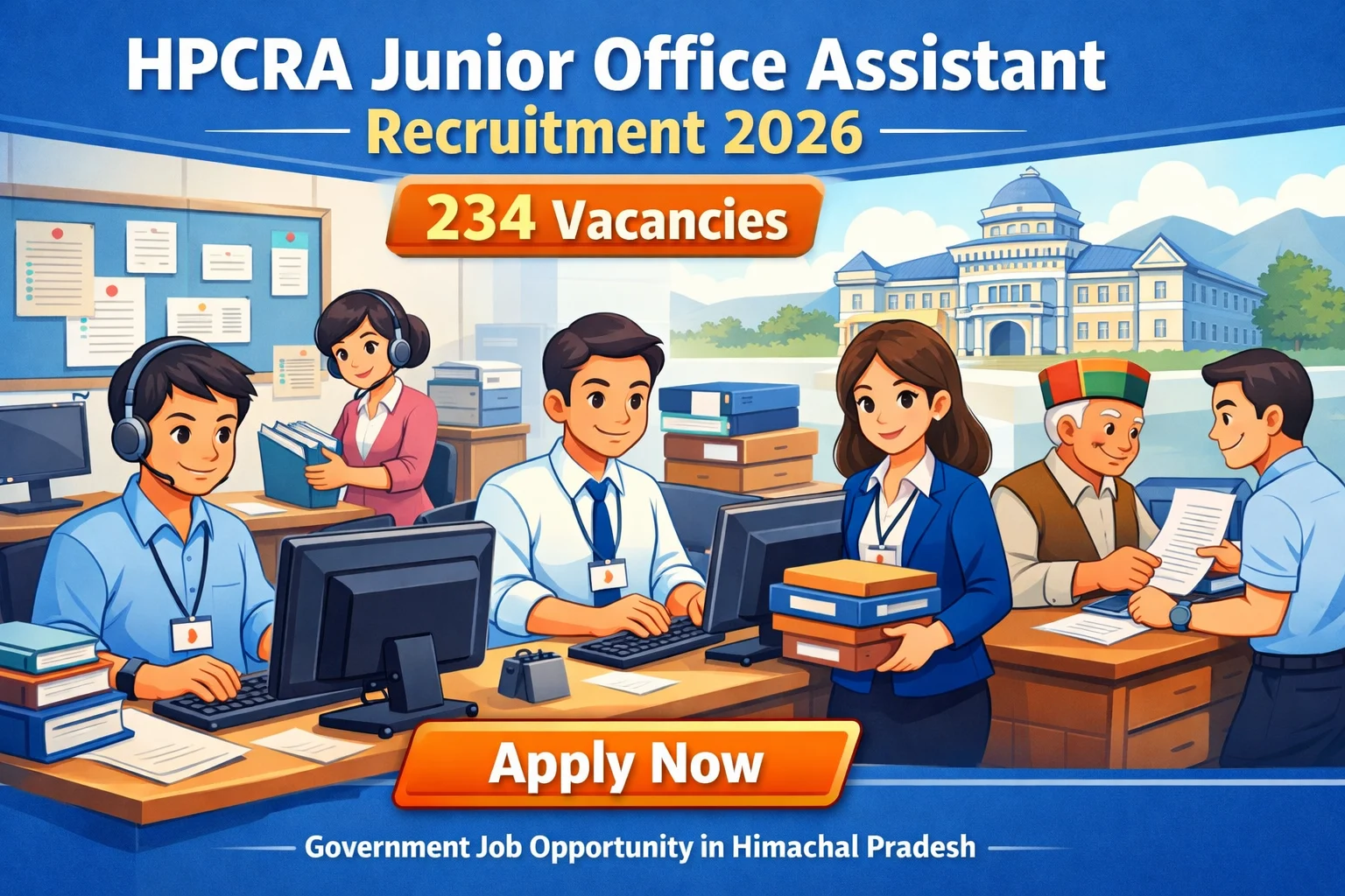 HPCRA Junior Office Assistant Recruitment 2026 – 234 Posts