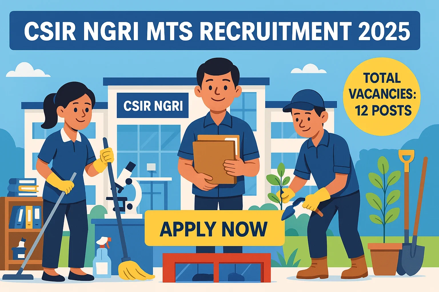 CSIR NGRI MTS Recruitment 2025 : 12 Vacancies Apply now